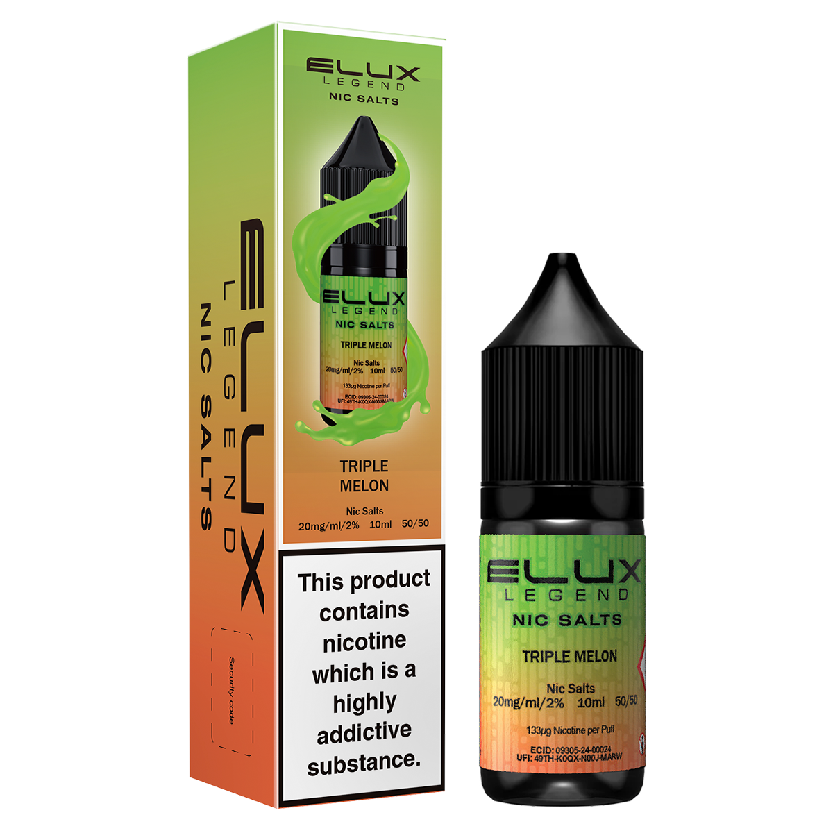 Triple Melon Nic Salt by Elux 10ml | 3 For £10 – Aquavape