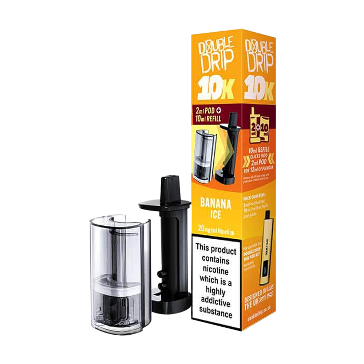 Banana Ice Double Drip 10K Refill Pack - Prefilled Pod – Aquavape