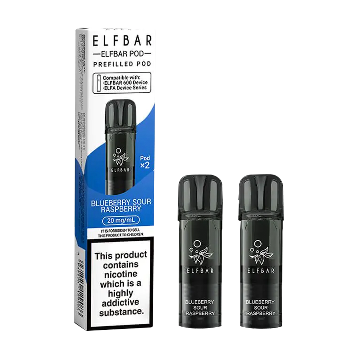 Blueberry Sour Raspberry Elfbar 600 Pods – Aquavape