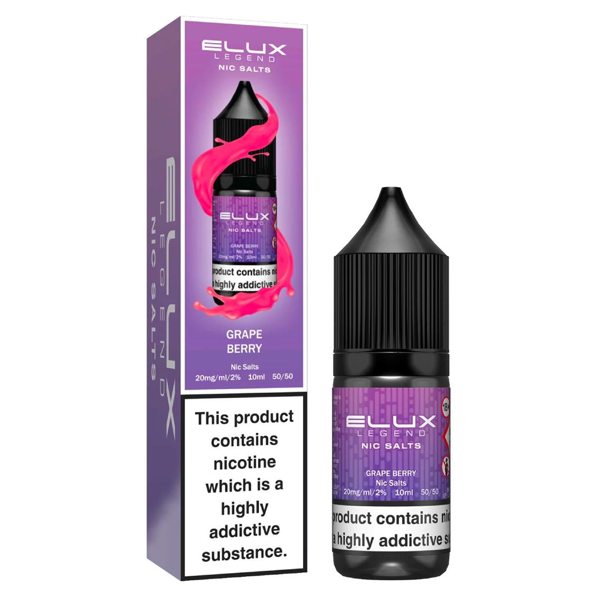 Grape Berry Nic Salt by Elux 10ml | Mix & Match 3 For £10 – Aquavape