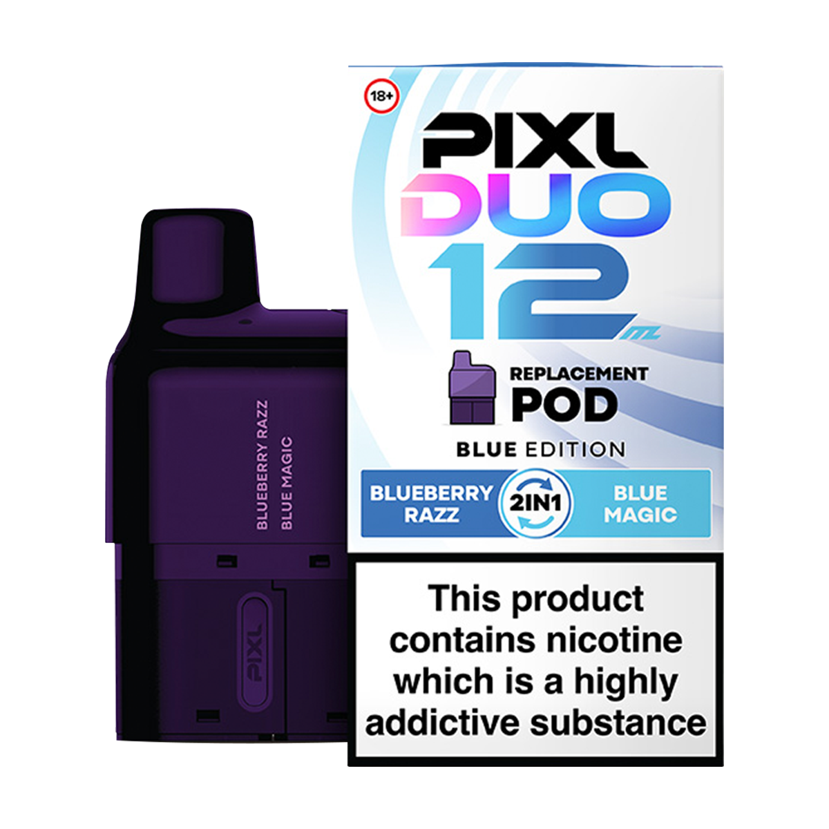 Blue Edition Pixl Duo 12 Refill Pack | Prefilled Pods – Aquavape