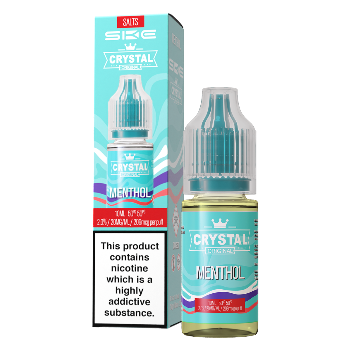 Menthol Nic Salt by SKE Crystal 10ml | UK Vaping – Aquavape