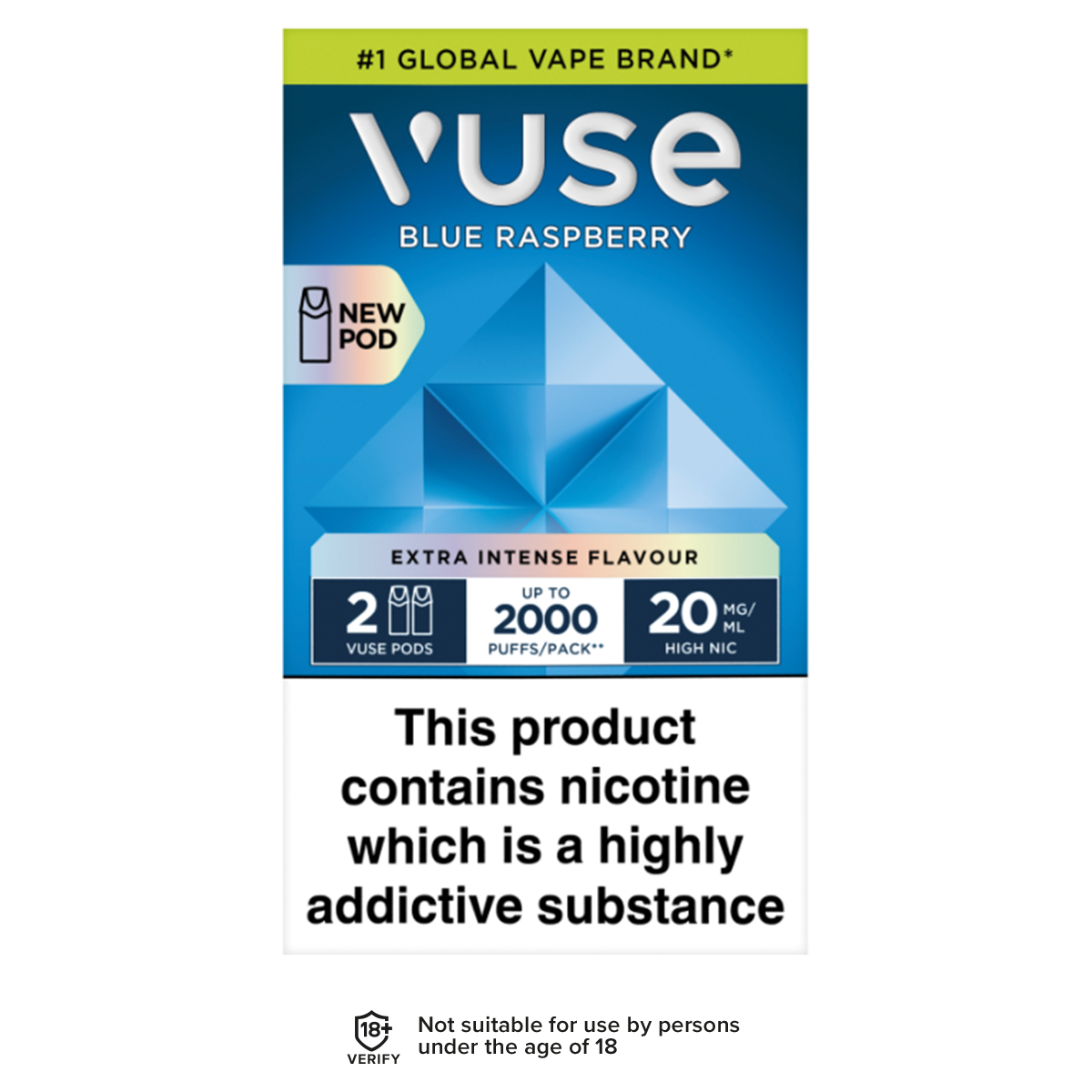 Blue Raspberry Vuse Pro Pods | 3 Pods For £15 – Aquavape