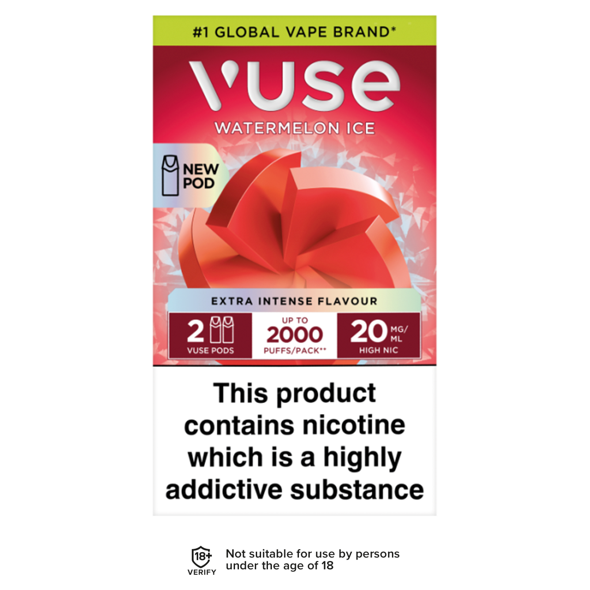 Watermelon Ice Vuse Pro Pods | 3 Pods For £15 – Aquavape